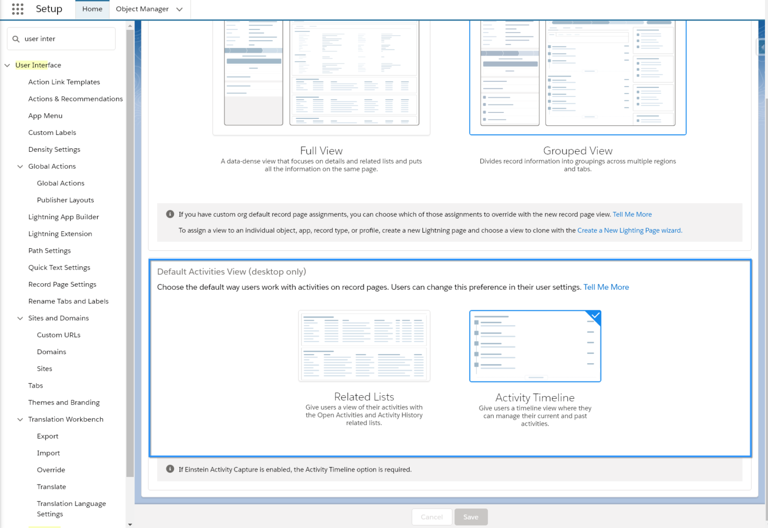 Features of Activity Management – Courses