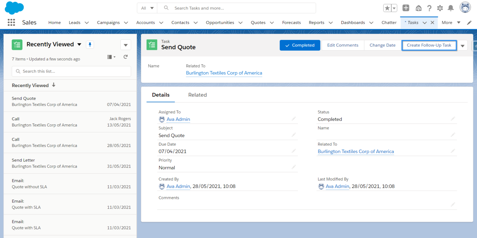 Features of Activity Management – Courses