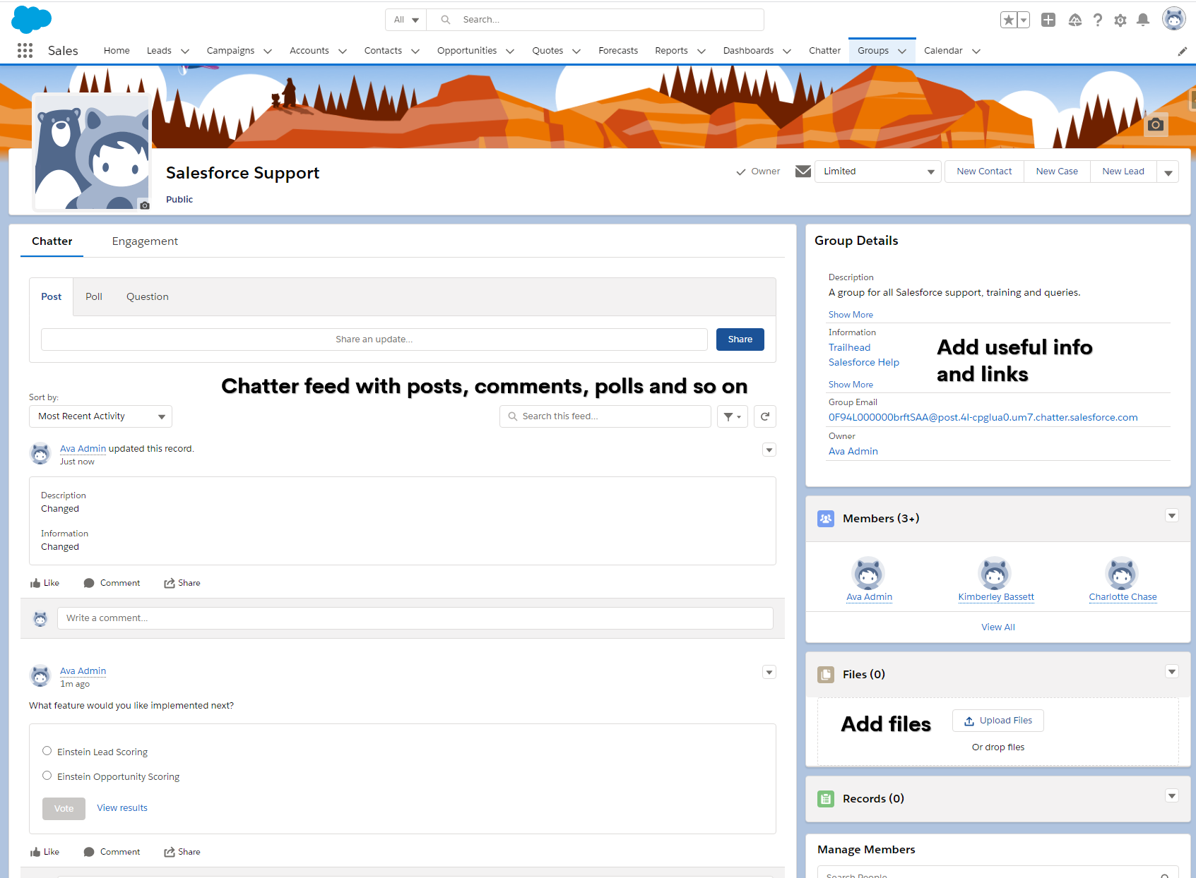 Features of Chatter – Courses