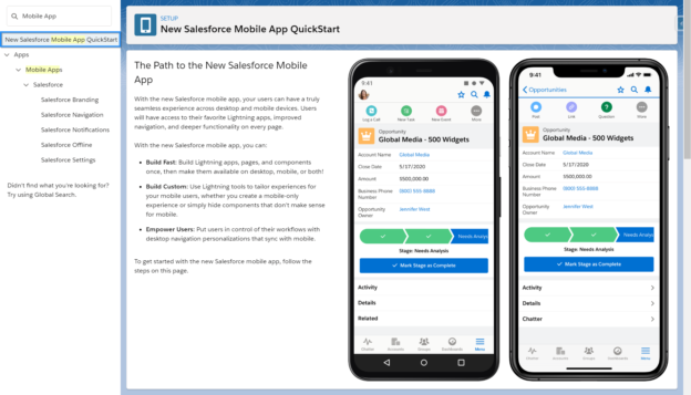 Salesforce Mobile App – Courses